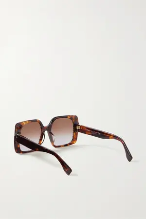 Fendi Oversized Square-frame Sunglasses - Tortoiseshell
