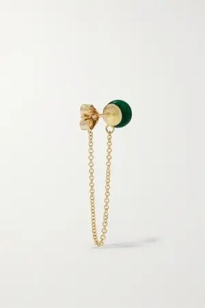 Mateo 14-karat Malachite Drop Earrings - Green