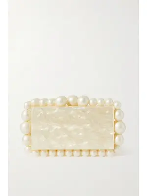 Cult Gaia Eos Beaded Clutch - Neutrals