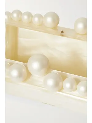 Cult Gaia Eos Beaded Clutch - Neutrals