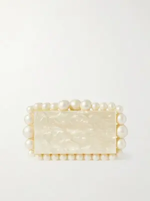 Cult Gaia Eos Beaded Clutch - Neutrals