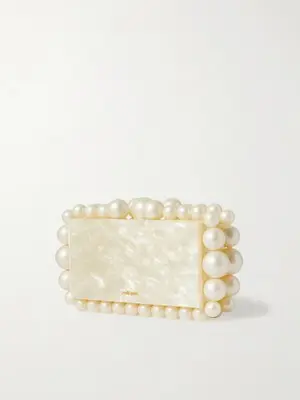 Cult Gaia Eos Beaded Clutch - Neutrals