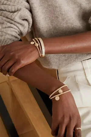 SYDNEY EVAN Leo 14-karat Diamond Bracelet