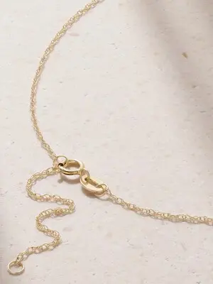 STONE AND STRAND Initial 9-karat Diamond Necklace