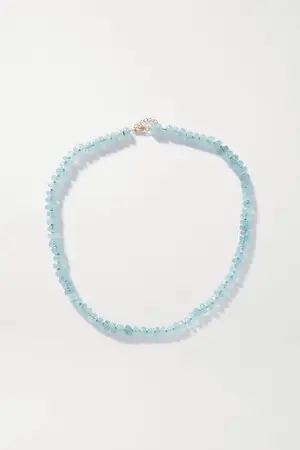 Jia Jia Oracle Aquamarine And Gold Necklace