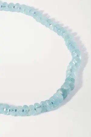 Jia Jia Oracle Aquamarine And Gold Necklace