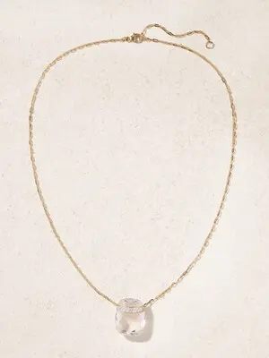 Jia Jia 14-karat Quartz And Diamond Necklace