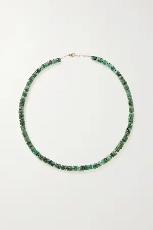 Jia Jia Gold And Emerald Necklace - Green