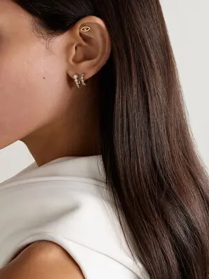 JENNIFER MEYER Edith 18-karat Diamond Earrings