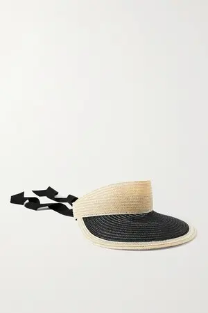Eugenia Kim Grosgrain-trimmed Hemp Visor - Neutrals