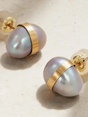 MELISSA JOY MANNING 14-karat Recycled Pearl Earrings