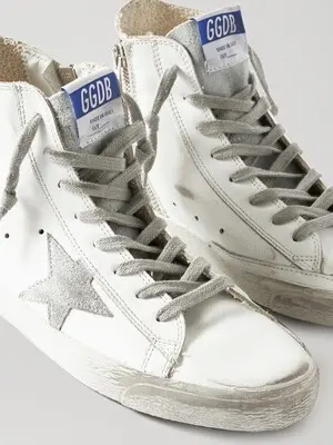 GOLDEN GOOSE Francy Distressed High-top Sneakers