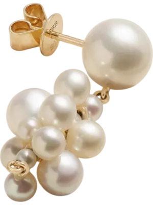 Sophie Bille Brahe Botticelli Pearl Earring - Gold