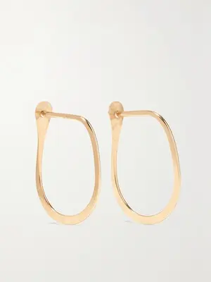 MELISSA JOY MANNING Teardrop 14-karat Hoop Earrings - Gold