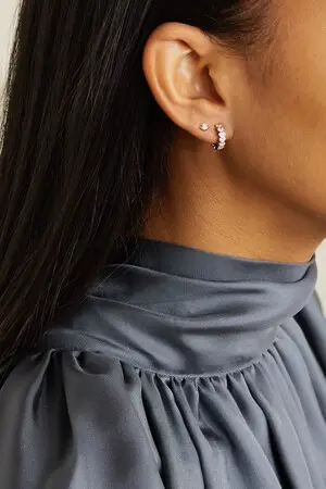 SYDNEY EVAN Small Evil Eye Diamond Earrings