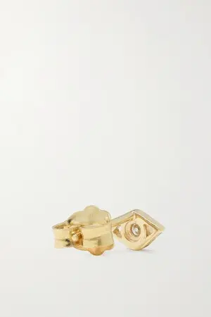 SYDNEY EVAN Small Evil Eye Diamond Earrings