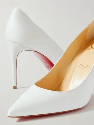 CHRISTIAN LOUBOUTIN Kate 85 Leather Pumps - White