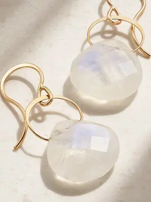 MELISSA JOY MANNING 14-karat Moonstone Dangle Earrings