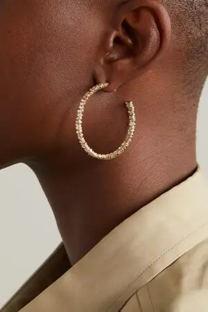 SUZANNE KALAN 18-karat Diamond Hoop Earrings