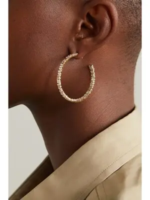 SUZANNE KALAN 18-karat Diamond Hoop Earrings