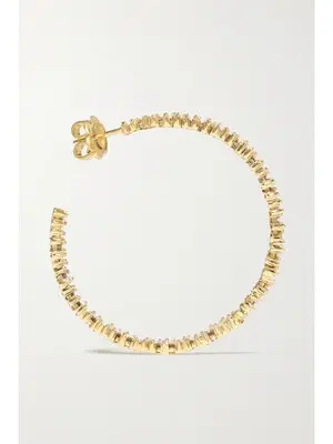 SUZANNE KALAN 18-karat Diamond Hoop Earrings