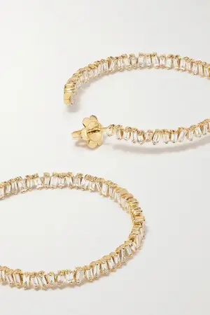 SUZANNE KALAN 18-karat Diamond Hoop Earrings