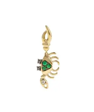 Yvonne Léon 9-karat Tsavorite And Diamond Crab Earring