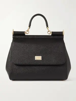 Dolce & Gabbana Sicily Textured-leather Tote