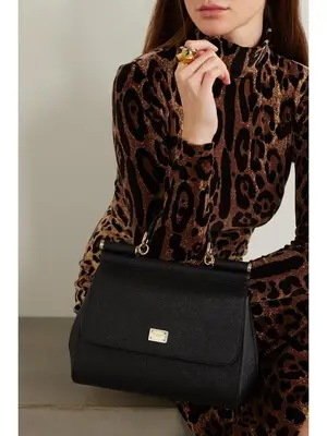 Dolce & Gabbana Sicily Textured-leather Tote