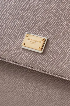 Dolce & Gabbana Sicily Textured-leather Tote - Brown