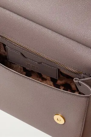 Dolce & Gabbana Sicily Textured-leather Tote - Brown