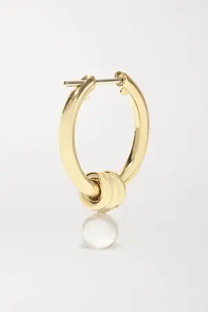 SPINELLI KILCOLLIN Ara 18-karat Pearl Hoop Earrings