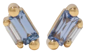 SUZANNE KALAN 18-karat Sapphire And Diamond Earrings