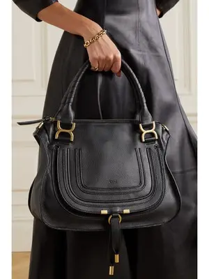 Chloé Net Sustain Marcie Medium Textured-leather Tote