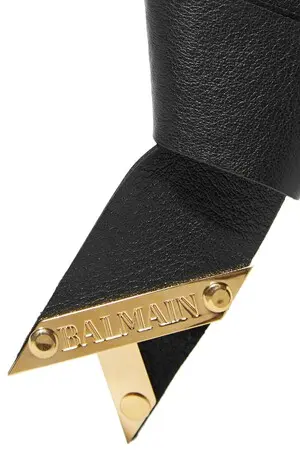 Balmain Textured-leather Headband