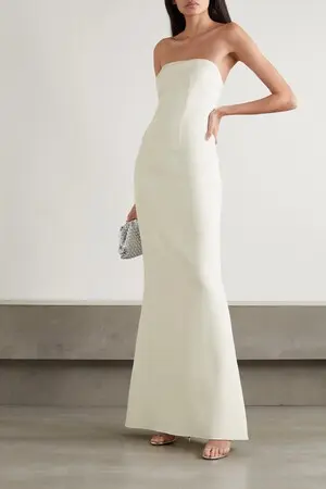 Safiyaa Strapless Crepe Gown