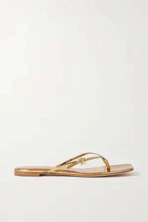 GIANVITO ROSSI Mirrored-leather Sandals