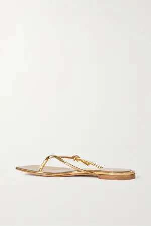 GIANVITO ROSSI Mirrored-leather Sandals