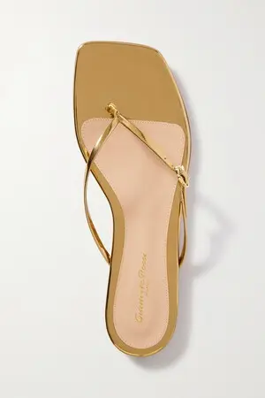 GIANVITO ROSSI Mirrored-leather Sandals