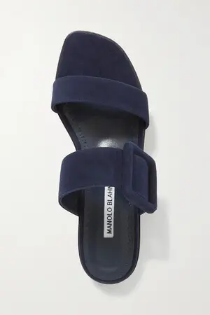 Manolo Blahnik Tituba Buckled Sandals - Blue