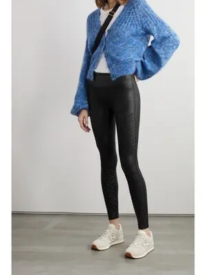 Spanx Moto Faux Stretch-leather Leggings