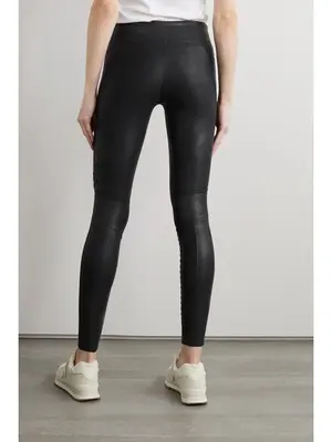 Spanx Moto Faux Stretch-leather Leggings