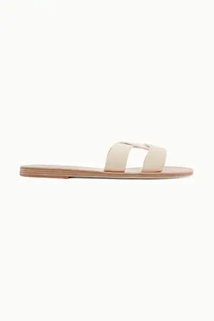 ANCIENT GREEK SANDALS Desmos Cutout Metallic Leather Slides