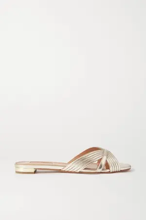 Women's Aquazzura Sundance Metallic Sandals