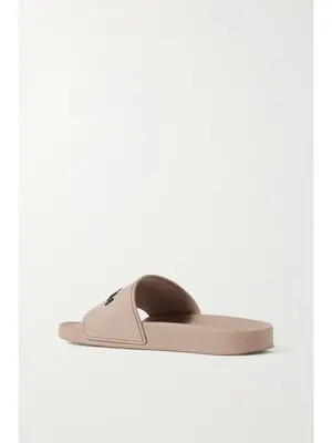 Balenciaga Piscine Logo-embossed Slides - Neutrals