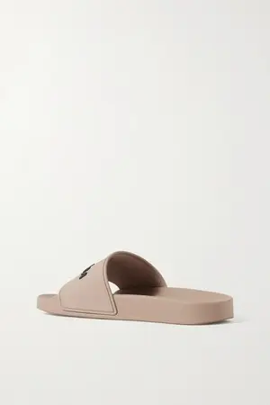 Balenciaga Piscine Logo-embossed Slides - Neutrals