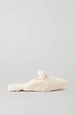 AQUAZZURA Relax Shearling Slippers