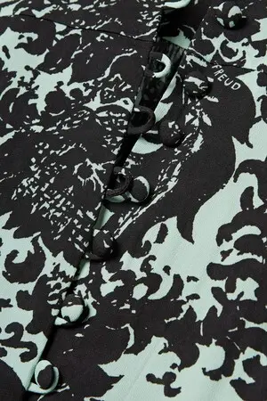 Bella Freud Emmanuelle Belted Floral-print Crepe Maxi Dress