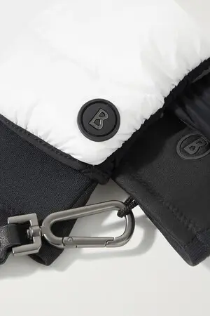 Bogner Layered Padded Shell And Stretch-jersey Ski Gloves