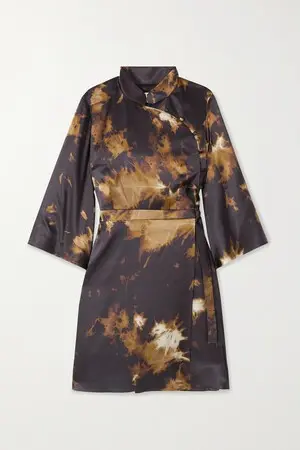 green emerald velvet dress Kimono Mini Dress  Nightcap Clothing